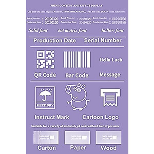 PEKOKO 50.8mm Handheld Inkjet Printer QR Code Printer with Color Touch Screen Coding & Marking Machine for Plastic Bag,Carton Box,Pipe,Tube,Eggs,Foam,Metal, Porcelain, Wood, Building Materials