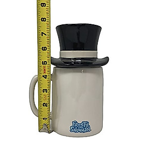 Rae Dunn Frosty Inspired Snowman Ceramic Kitchenware (Frosty Mug with Black Hat Lid)