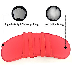 Adjustable Child Car Seat Head Support, Universal Suitable for Both Children and Adults, Head Protect Pad on Child Car Seat, Safety Car Sleeping Headrest for Child, Infants, Toddlers and Adults (Red)