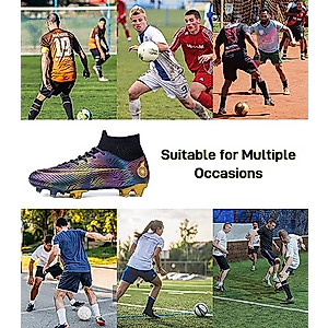 Men's Women's Unisex Soccer Cleats FG/AG Soccer Shoes Indoor Outdoor Turf Firm Ground High-top Spikes Younth Professional Training Football Boots