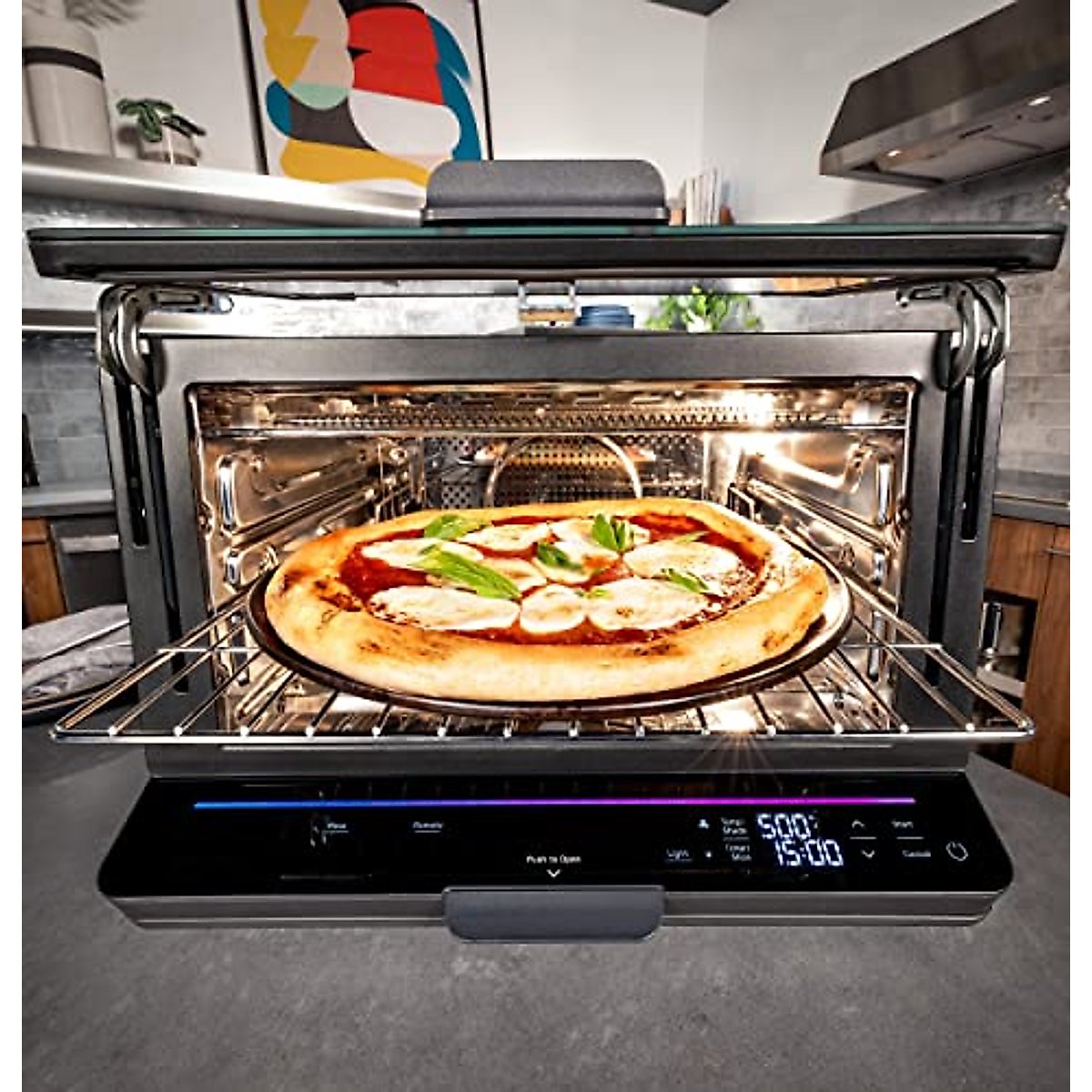 GE Profile Smart Oven with No Preheat ӏ 11-in-1 Countertop Oven ӏ Large-Capacity Countertop Oven ӏ Black
