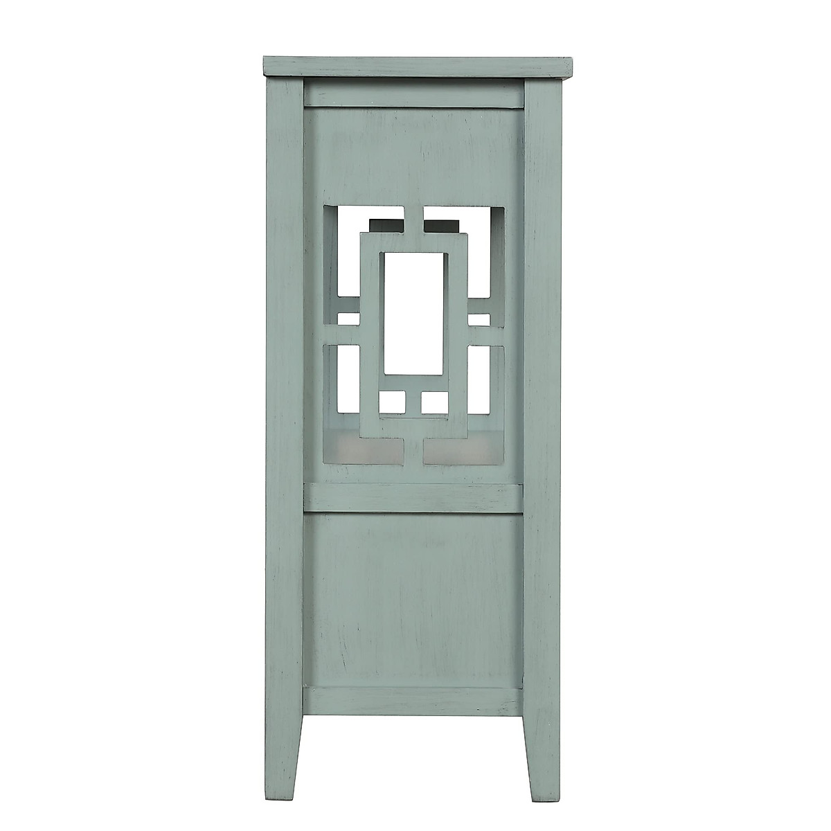 INMOZATA Retro Console Table Sofa Entryway Side Table Furniture with 4 Drawers and 1 Storage Shelves for Living Room Home Bedroom Hallway Kitchen Decor,Green