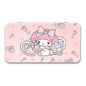 PERFECTSIGHT Cute Game Card Case Compatible with Nintendo Switch/Switch Lite/OLED, 24 Game Holder Cartridge Case for Game Cards and 48 SD Cards, Kawaii Portable Game Storage Case Box - Rose Rabbit