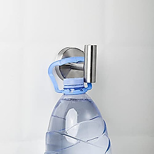 JBCLXXW 4 Packs Bathroom Wall Towel Hooks No Drill Heavy Duty Robe Hook Holder SUS304 Stainless Steel (Brushed)