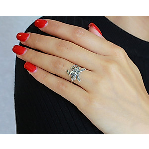 CloseoutWarehouse Sterling Silver Fairy Goddess Ring Size 7