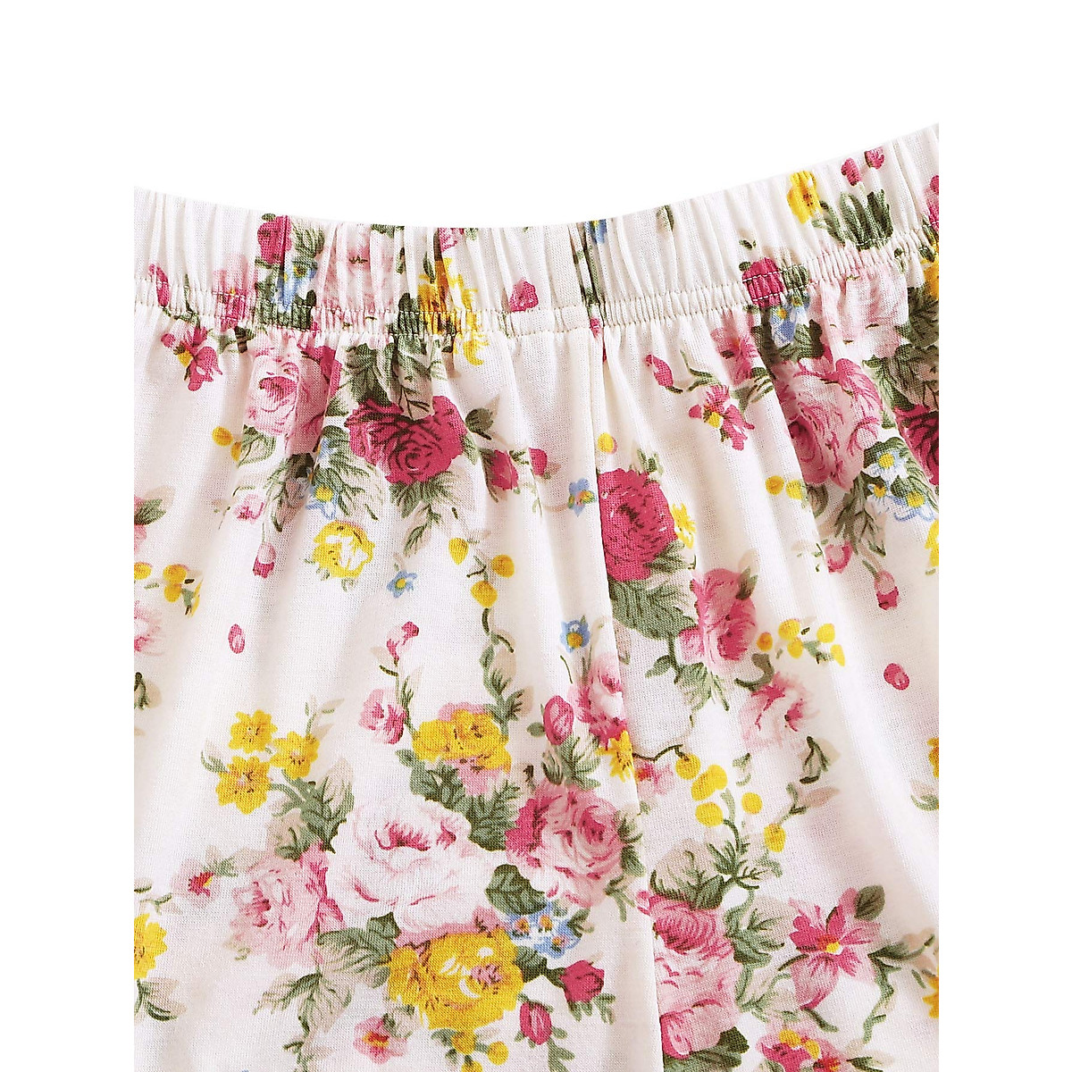 SheIn Women's Pajamas Sets Button Front Tank and Shorts Lounge Set Sleepwear White Floral X-Large