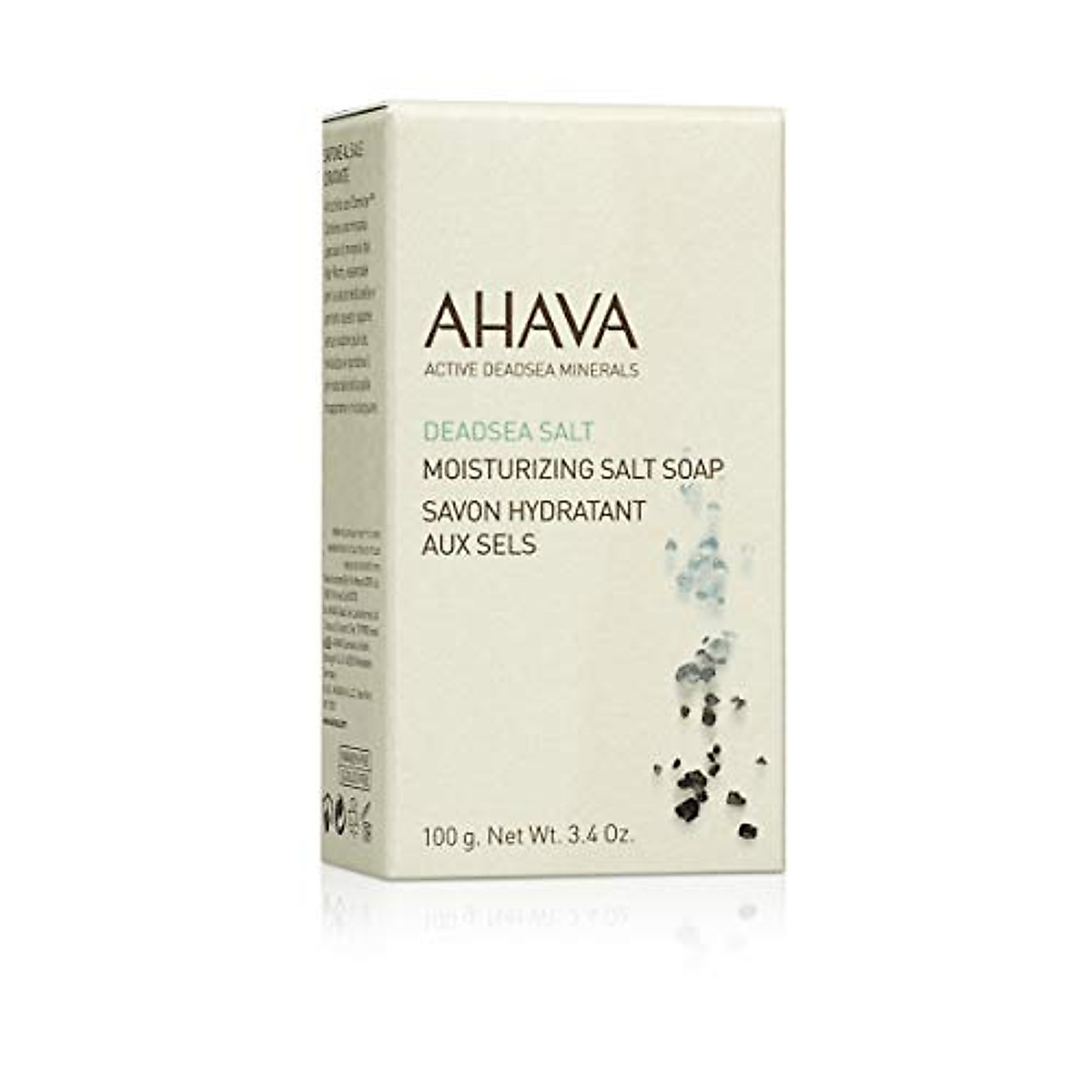 AHAVA Moisturizing Dead Sea Salt Soap - Face & Body Cleansing Bar to Moisture the Skin, Enriched with Exclusive Mineral Blend of Dead Sea Osmoter & Dead Sea Salt, 3.4 Oz, (Packaging May Vary)