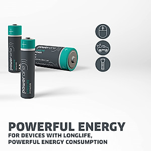 Power ONE LONGLIFE Power D Battery | Long Performing Alkaline Batteries Made in Germany with Up to 10 Years Shelf Life - Pack of 2
