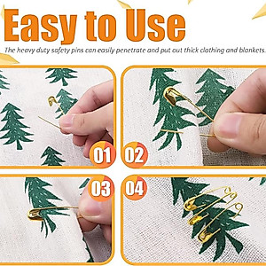 600 Pcs Safety Pins Assorted, 4 Sizes Large and Small Safety Pins for Clothes,Black Gold Silver Safety Pins Rust Resistant for Art,Crafts, Sewing and Jewelry Making