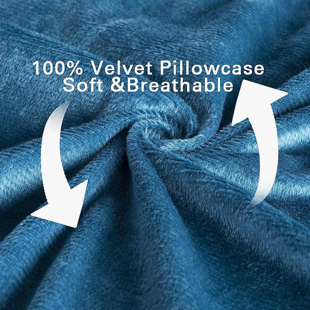 SLIGUY Pregnancy Pillow Cover G Shaped, 57-Inch Replacement Pillowcase, Used for Maternity Pillows, 100% Velvet, Double Zipper Stretch Fabric, Super Soft, Universal Type, (G Blue)