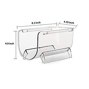 Modular Plastic Free-Standing Water Bottle and Wine Rack Storage Organizer for Kitchen Countertops, Pantry, Refrigerator ,Ideal Storage for Wine, Soda, Pop and Beer - Stackable, 2 Pack - Clear