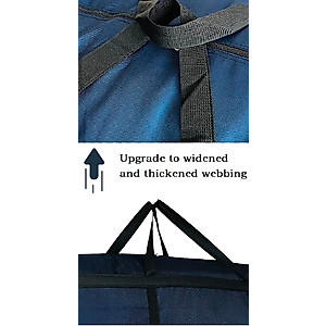 YiKitHom Extra Large Storage Duffle Bag with Zippers and Handles, Heavy Duty Blue Big Long Travel Bag -42x23x13.5Inch