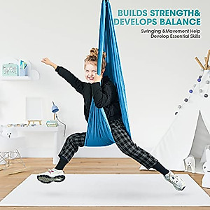 Therapy Swing for Kids with Special Needs (Hardware Included) Sensory Swing Cuddle Swing Indoor Outdoor Kids Swing Adjustable Hammock for Children with Autism, ADHD, Aspergers