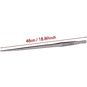 FEITA Extra Long Tweezers 18.9 Inch Stainless Steel Straight Tweezer Tongs for Aquarium Fish Tank Plants