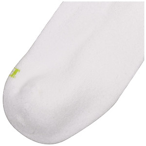 HUE womens Quarter Top With Cushion, 6-pack athletic socks, White, One Size US