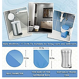 XUXRUS Bathroom Small Trash Bags 3 Gallon Garbage Bags for Home Office,Bathroom,120 Count,White,Fits 2-3 Gallon Bins (3 Gallon(120 Count))