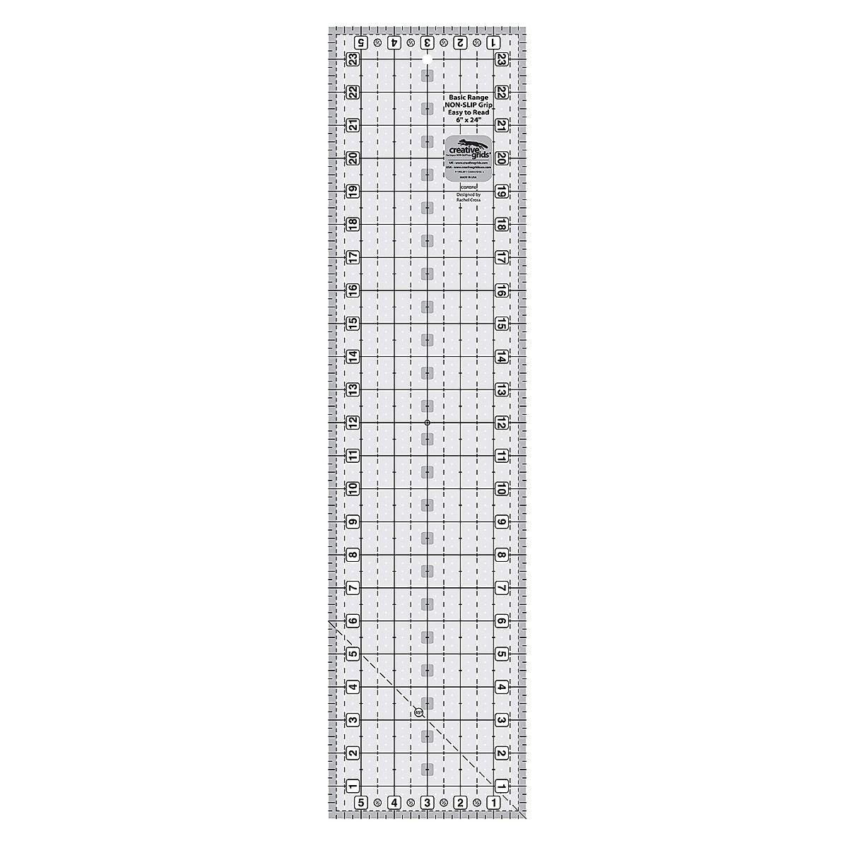 Creative Grids Basic Range 6in x 24in Rectangle Quilt Ruler - CGRBR6