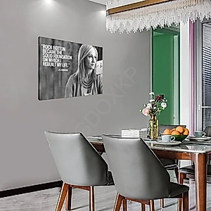 Novelist JK Rowling Inspirational Quotes Black And White Portrait Art Poster (2) Canvas Poster Wall Art Decor Print Picture Paintings for Living Room Bedroom Decoration Frame-style 20x16inch(50x40cm)