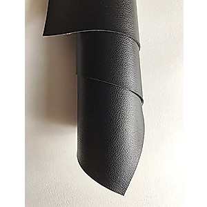 ViSTA Vinyl Black Weatherproof Faux Leather Finish Marine Vinyl Fabric 54" Wide (1 Yard)