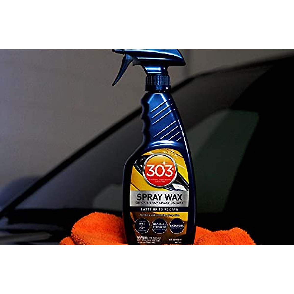 303 Spray Wax - Quick And Easy Spray On Wax - Lasts Up To 90 Days - Use On Wet Or Dry Surfaces - Natural And Synthetic Protection - Carnauba Wax Formulation, 16 fl. oz. (30217CSR) Packaging May Vary