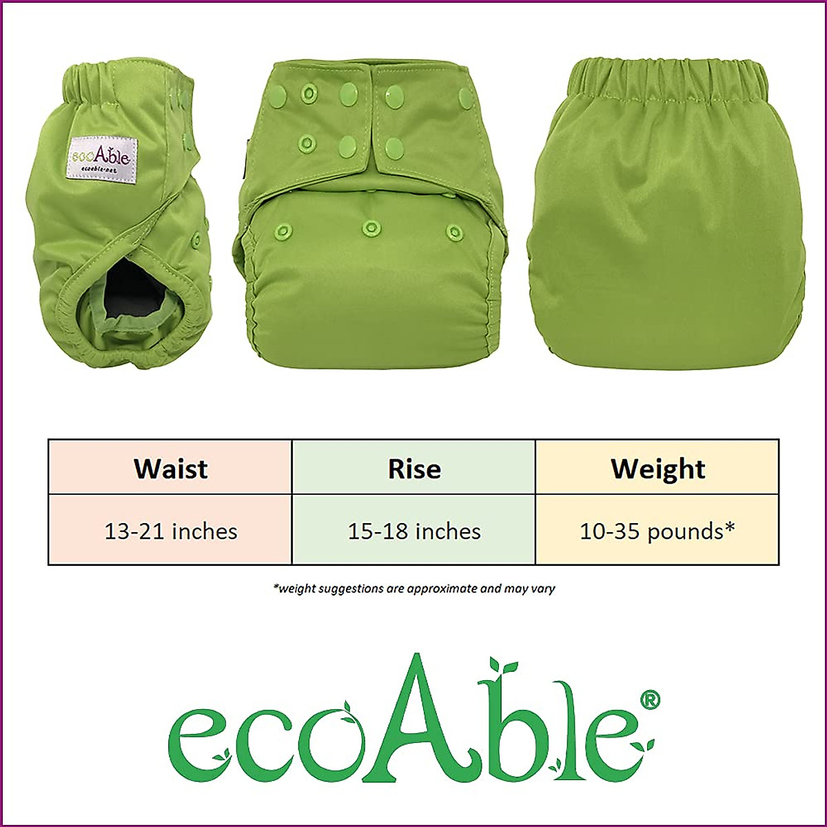 Reusable Waterproof Diaper Cover Shell: for Baby Prefold Cloth Diapers, Flats, Fitted or Inserts (Whale)
