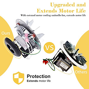 Adviace Replacement 812-4400 Exhaust Combustion Blower for Quadrafire/Quadra-Fire Castile & Santa Fe & Contour Pellet Stoves and Inserts