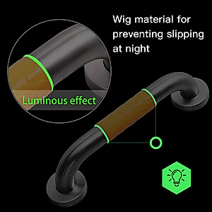 Shower Grab Bar, Grab Bars For Bathtubs And Showers, 12 Inch Grab Bars Anti-Slip Night Vision Luminous Circles For Senior Elderly Bathtub,Toilet, Bathroom,Kitchen,Stairway Handrail, White, 2 Pack