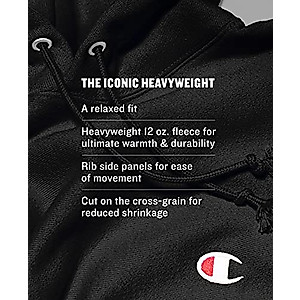 Champion womens Reverse Weave Cropped Cut-off Hoodie, Left Chest C Hooded Sweatshirt, Black-549302, X-Small US