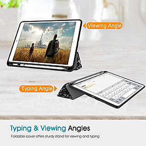 Fintie SlimShell Case for iPad Air 3rd Gen 10.5" 2019 / iPad Pro 10.5 Inch 2017 with Built-in Pencil Holder - Lightweight Smart Stand Soft TPU Back Cover, Auto Wake/Sleep (Composition Book)