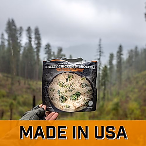 Peak Refuel Cheesy Chicken & Broccoli | Premium Freeze Dried Camping Food | Backpacking & Hiking MRE Meals | Just Add Water | 100% Real Meat | 52g of Protein | 2 Serving Pouch