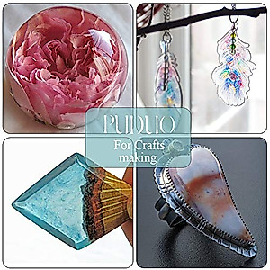 UV Resin Kit Clear Crystal for Jewelry Making 200g, Hard Type UV Epoxy Resin Glues Craft Kit for Molds with Starter Tool Kit by Puduo