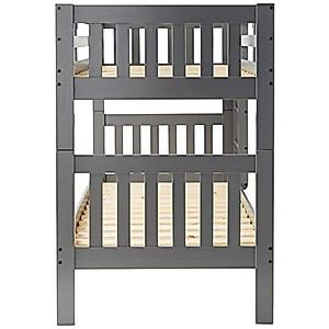 Donco Kids Austin Mission Twin Over Twin Dark Grey Bunkbed