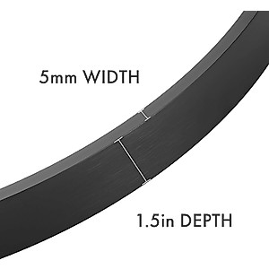 SHERBECK Black Round Bathroom Mirror Circle Wall Mirror 24X24 Wall Mounted Mirror for Living Room,Bedroom,Entryways Vanity(Black,24")