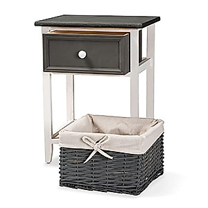 Baxton Studio Shadell Multipurpose Shelving and Cabinets, Dark Grey/White