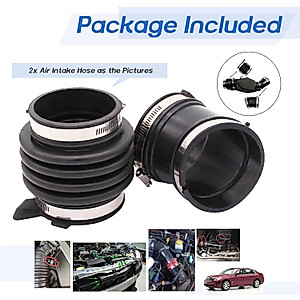 FUSCH Set of Air Intake Resonator Hose Tube Boot Duct Compatible with Infiniti 2006-2009 M35 3.5L 2006-2009 M45 3.5l 4.5l 2003-2007 G35 Replace# 16576-EG00A 16576-AL50A