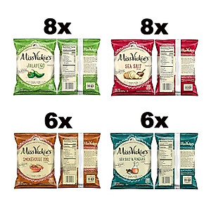 Miss Vickie's Kettle Cooked Potato Chips, Variety Pack, 1.375 Ounce (Pack of 28)