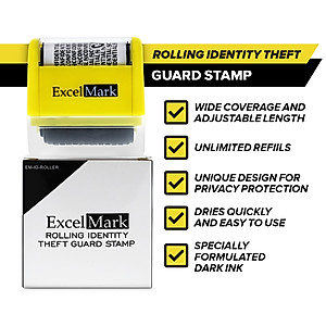 ExcelMark Rolling Identity Theft Stamp (Large)