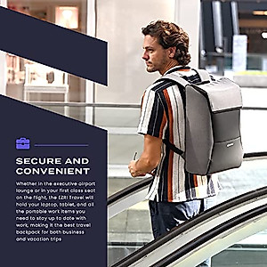 EZRI Business Backpack For Men And Women - Waterproof Laptop Backpack (Grey)