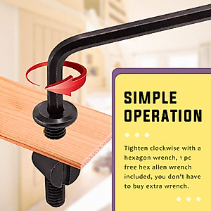 Swpeet 141Pcs Black M6 × 15/20/25/30/35/40/45/50/55/60/65/75/80mm Crib Hardware Screws Kit, Hex Socket Head Cap Crib Baby Bed Bolt and Barrel Nuts with 1 x Allen Wrench Perfect for Furniture