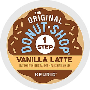 The Original Donut Shop Vanilla Latte, Single-Serve Keurig K-Cup Pods, Flavored Coffee, 20 Count
