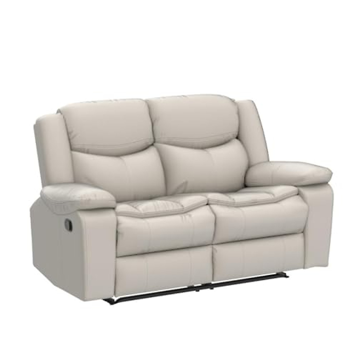 Familymill Breathable Leather Manual Reclining Loveseat for Living Room