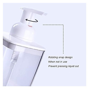 Soap Dispenser Soap Dispenser Transparent Plastic Foaming Soap Dispensers Soap Dispenser Pump for Bathroom Kitchen Bedroom Bottles (Color : Grey(Square))