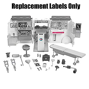 Replacement Stickers for Barbie Care Clinic ~ Barbie Doll Playset FRM19 Barbie Care Clinic ~ Replacment Labels ~ Sheet E ~ Stickers 31-39, 48,49 and 51