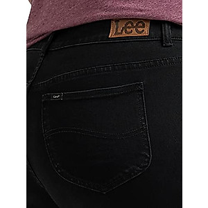 Lee Women's Size Legendary Mid-Rise 21" Capri Jean, Black, 22 Plus
