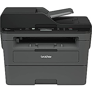 Brother DCPL2550DW Monochrome Wireless Laser Printer, Print Scan Copy, Automatic Duplex Printing, 2-Line LCD Display, 36 ppm, 50-Sheet ADF, 2400 x 600 dpi, Black, Bundle with Cefesfy Printer Cable