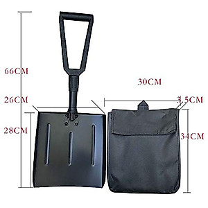 SHIBOHAN Winter Garden for Car Tools Outdoor Camping Retractable Multifunctional Hiking Ice Remove Folding Snow Shovel Aluminium Alloy
