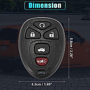 X AUTOHAUX 315MHz KOBGT04A Keyless Entry Remote Car Key Fob for Chevy Malibu 2004-2012 for Pontiac G6 05-10 G5 07-09 Grand Prix 05-08 for Buick LaCrosse 05-09 22733524 5 Buttons