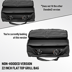 Portable 22" Griddle Carry Bag for Blackstone 22 Inch Griddle and Similar Table Top Grills, Includes Deluxe Storage Pockets for BBQ Toolkit Accessories, Utensils and Squeeze Bottles