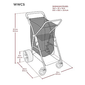 Rio Beach Wonder Wheeler II Wide Utility, Lawn, and Beach Cart, Navy