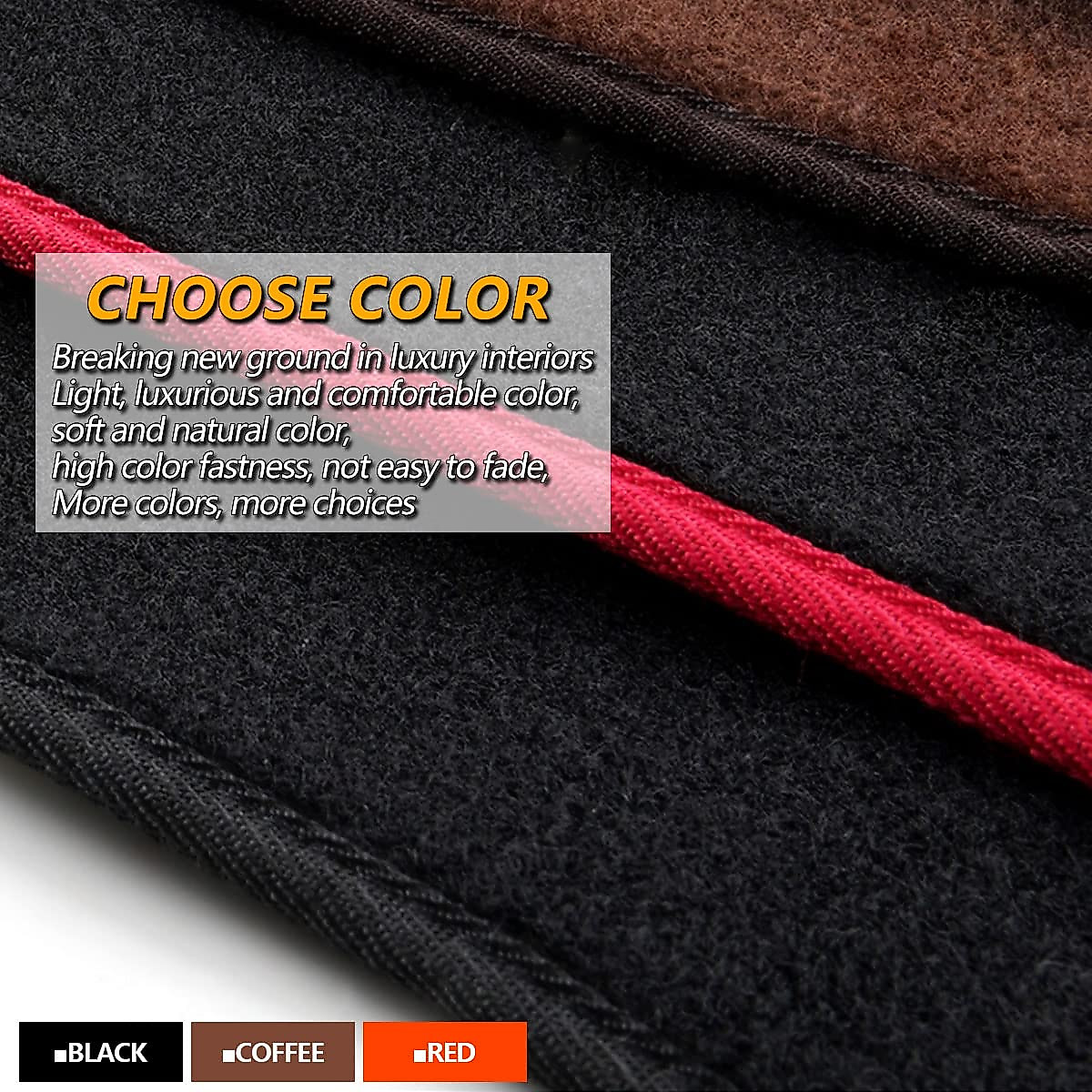 AUQDD Dashboard Cover Flannel Dash Mat Custom Compatible with 2016 2017 2018 2019 2020 2021 2022 2023 Toyota Tacoma, Anti-Glare, Anti-Reflection, No Peculiar Smell - with Storage Compartment